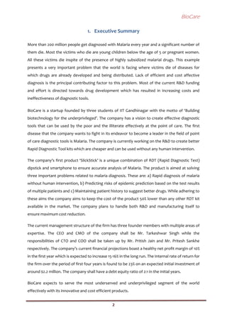 Business Plan on a Bio-Tech product | PDF