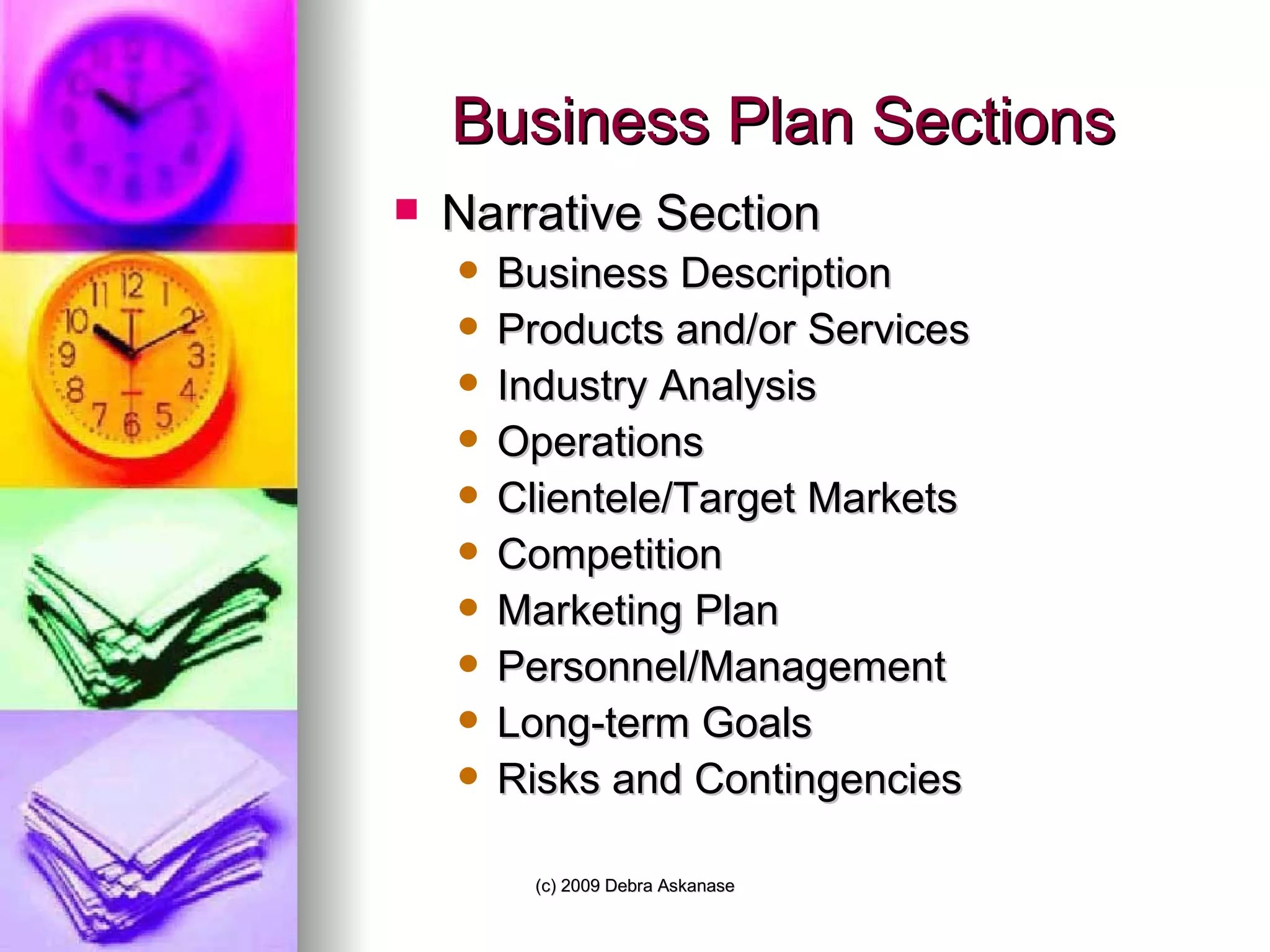 Business Plan Overview: Updated 2009 | PPT