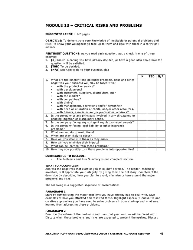 Business Planning... A Module Based Approach | PDF
