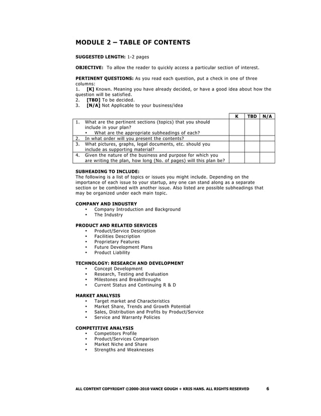 Business Planning... A Module Based Approach | PDF