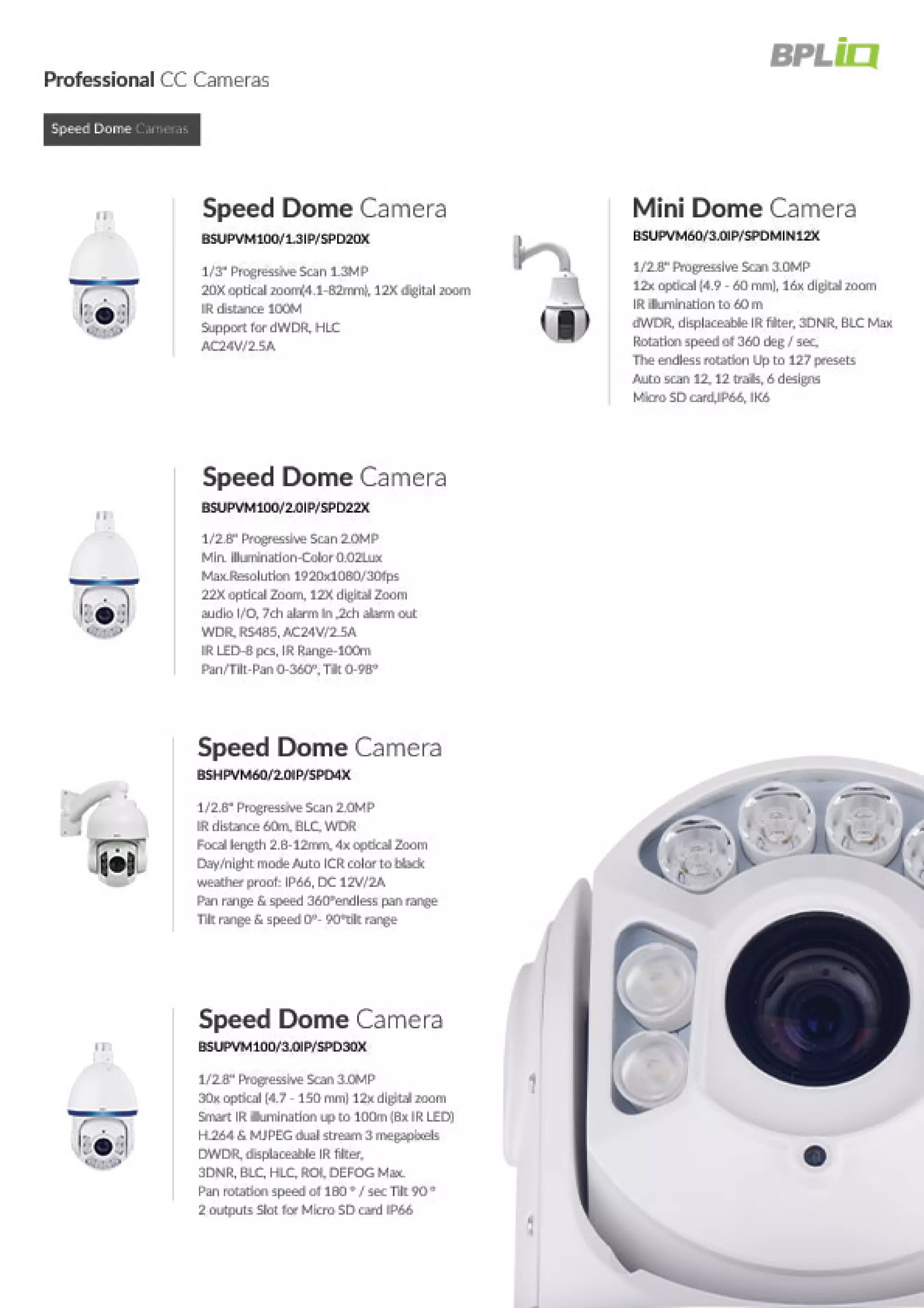 BPL iQ CCTV Surveillance Cameras | PDF