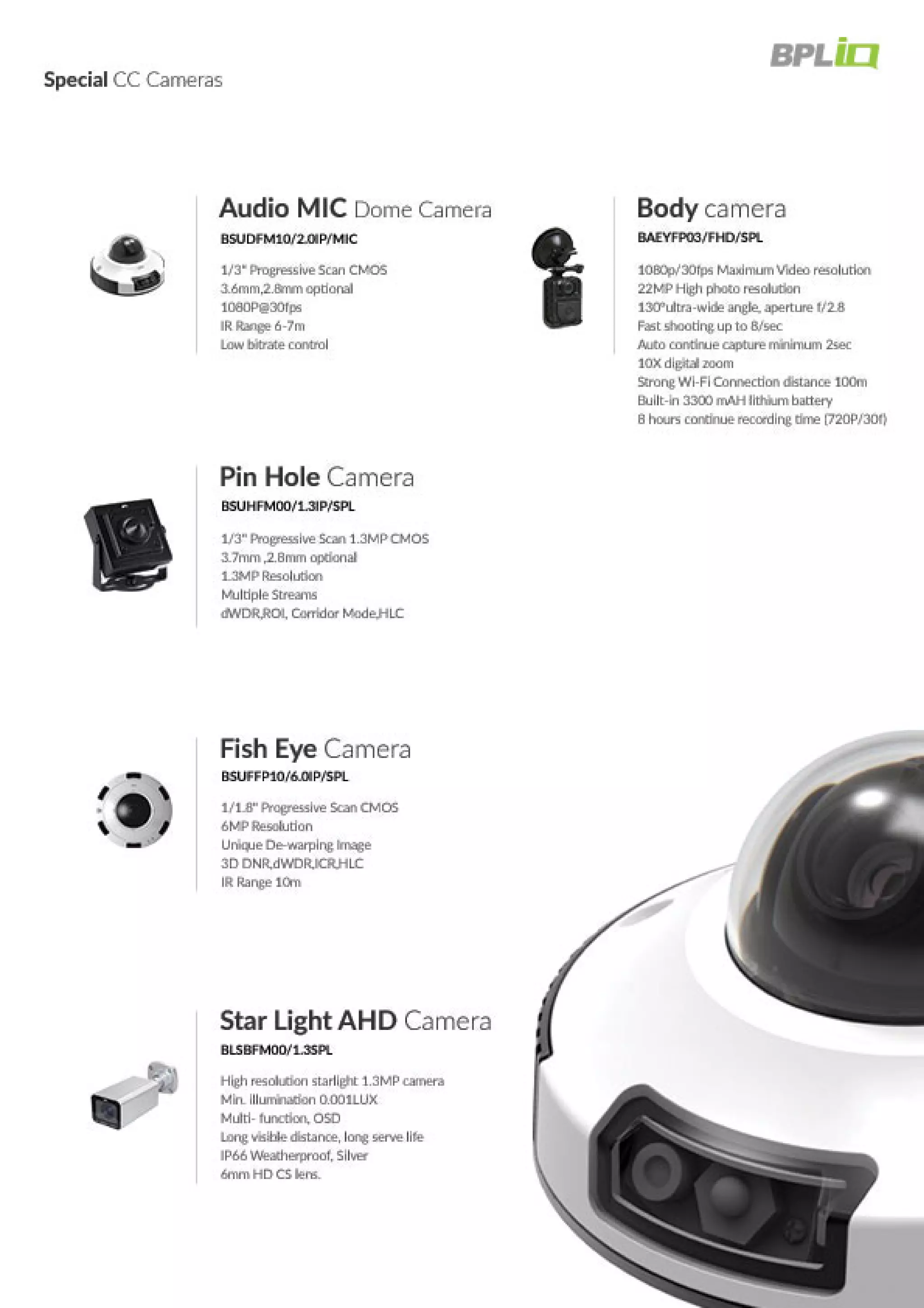BPL iQ CCTV Surveillance Cameras | PDF