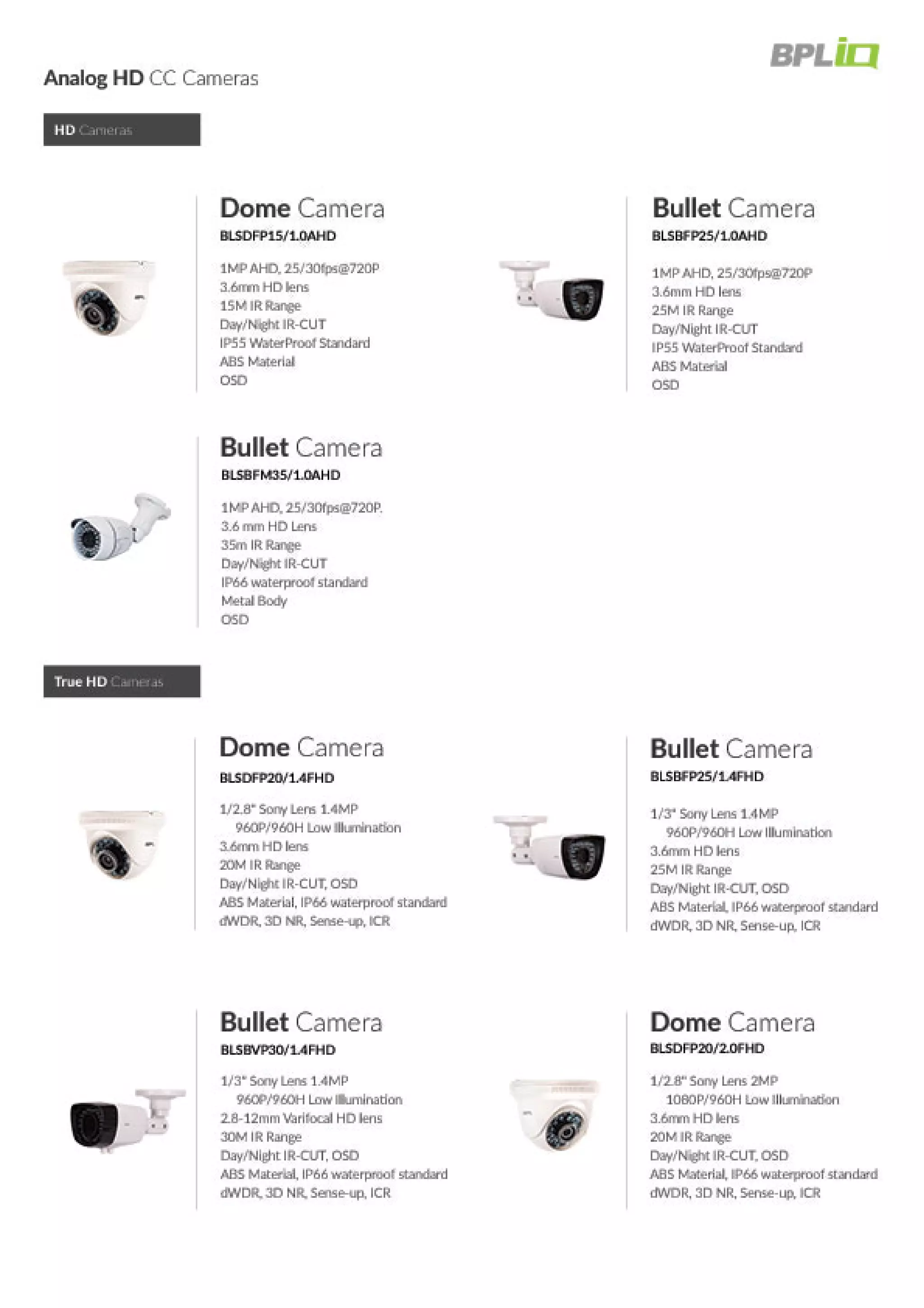 BPL iQ CCTV Surveillance Cameras | PDF