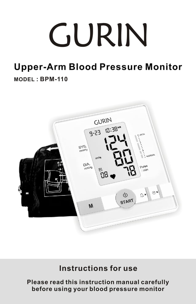 Bpm 110 blood pressure monitor | PDF