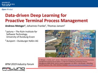 Data-driven Deep Learning for Proactive Terminal Process Management | PPT