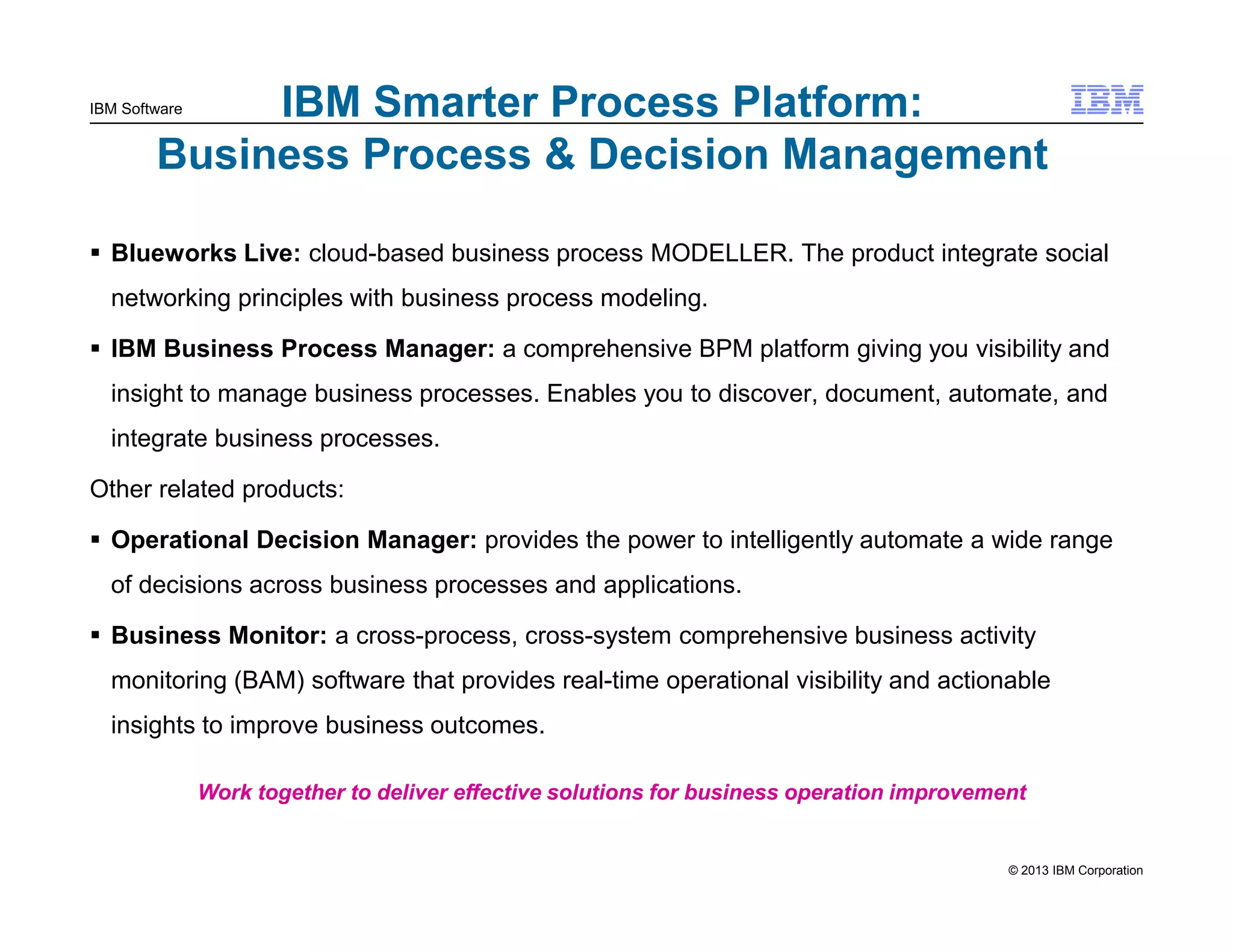 IBM BPM Overview | PDF