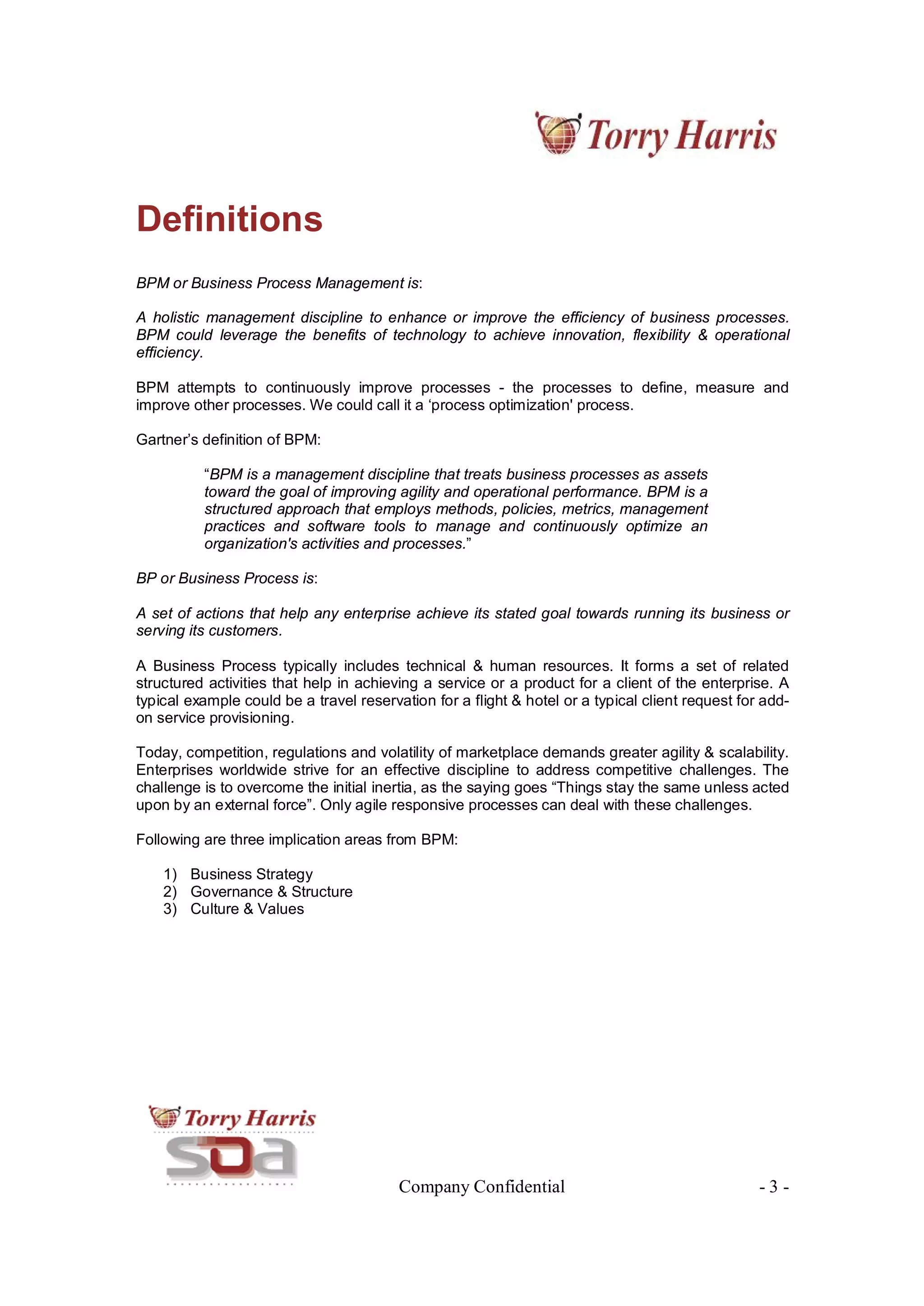 BPM - The Soft Science of Change | Torry Harris Whitepaper | PDF | Business | Business and Finance