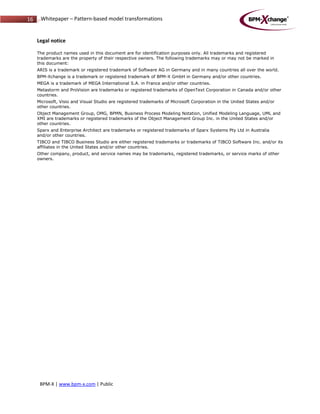 BPM-X Pattern-based model transformations (v2) | PDF