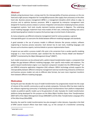 BPM-X Pattern-based model transformations (v2) | PDF
