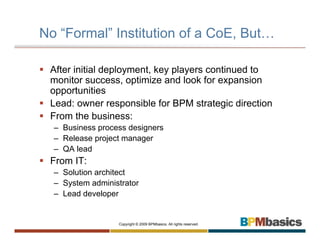 BPM Center of Excellence | PPT