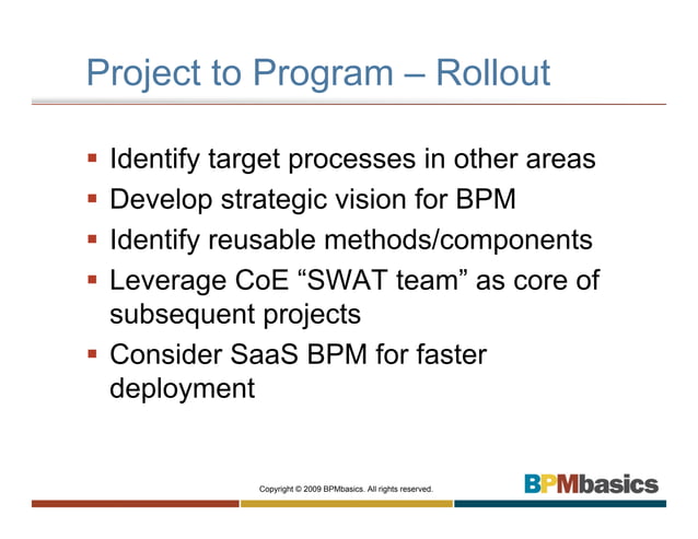 BPM From Project To Program | PPT