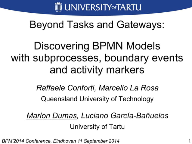 Beyond Tasks and Gateways: Automated Discovery of BPMN Models with Subprocesses, Boundary Events ...