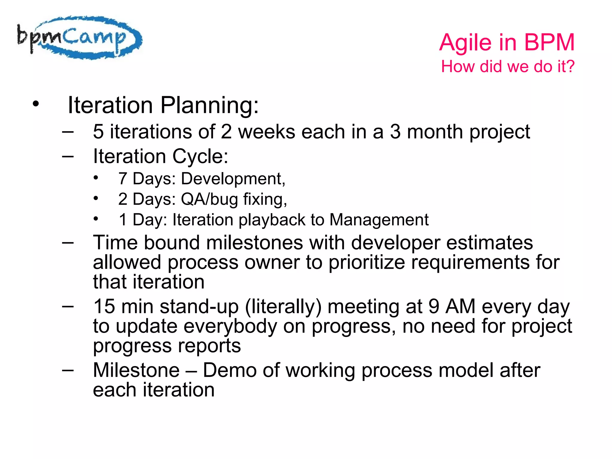 Bpm Camp Prashant Agile | PPT