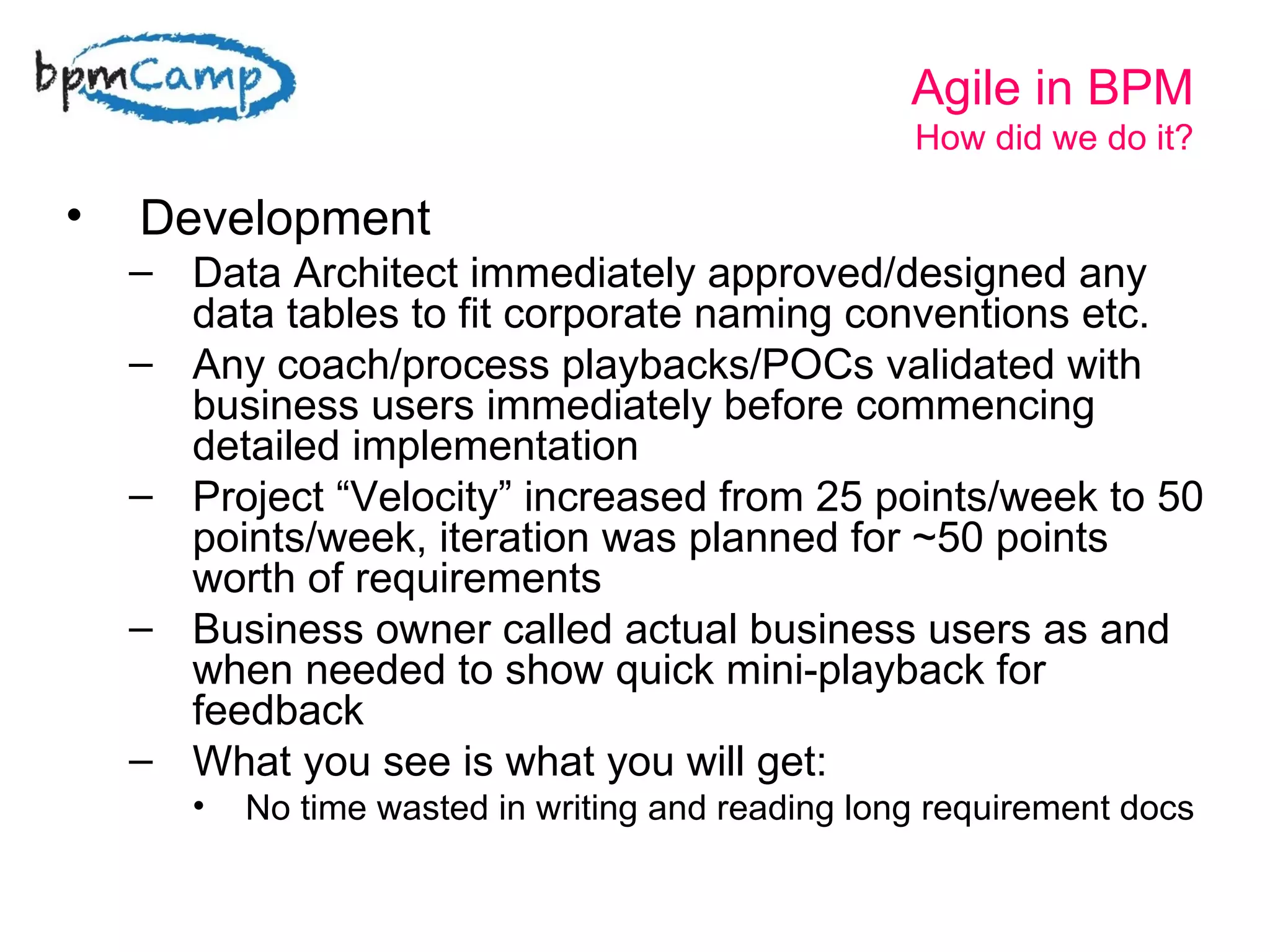 Bpm Camp Prashant Agile | PPT