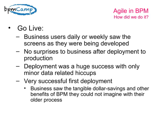 Bpm Camp Prashant Agile | PPT