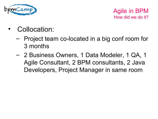 Bpm Camp Prashant Agile | PPT