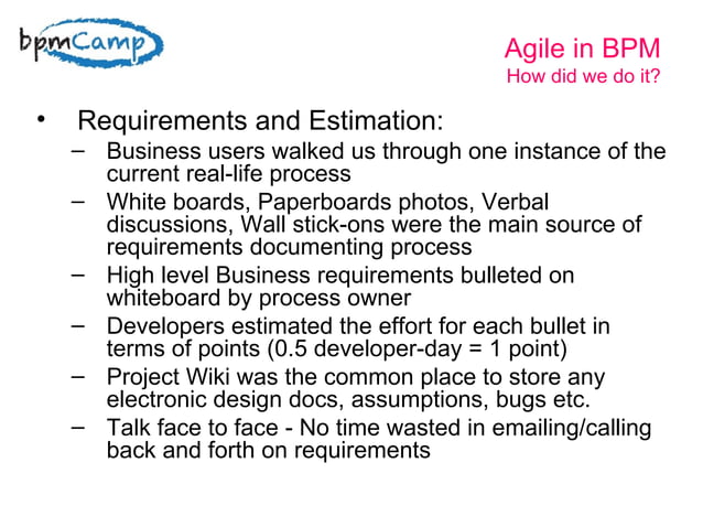 Bpm Camp Prashant Agile | PPT