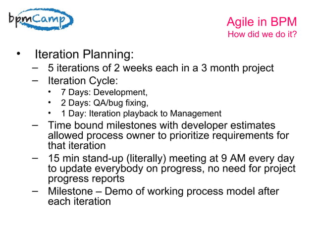 Bpm Camp Prashant Agile | PPT