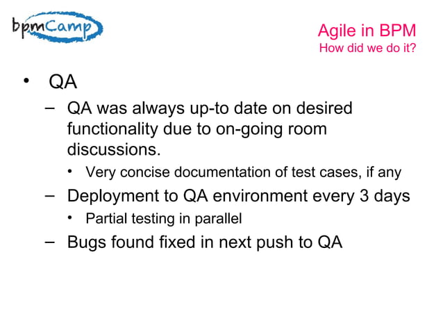 Bpm Camp Prashant Agile | PPT