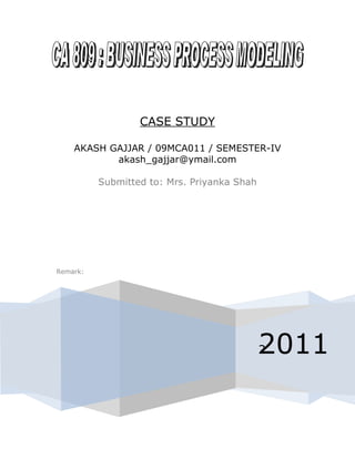 Business Process Modeling Case Study | PDF