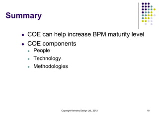 Business Process Maturity and Centers of Excellence | PPT