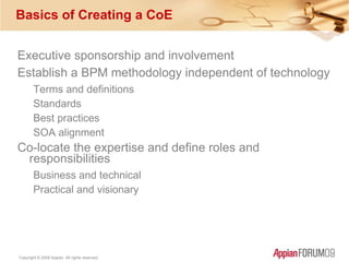 Business Process Management Center of Excellence | PPT | Business Administration | Business