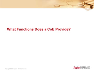Business Process Management Center of Excellence | PPT | Business ...