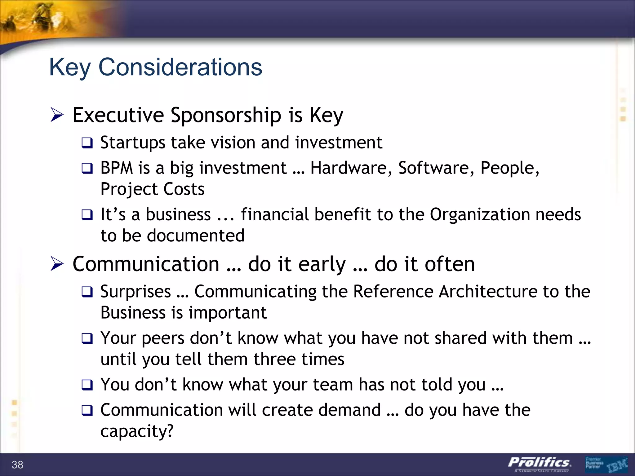 Establishing a Business Process Management Center of Excellence - Impact 2012 | PPTX