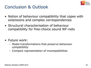 Deciding Behaviour Compatibility of Complex Correspondences between Process Models | PPT