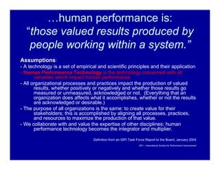 Changing Human Performance to Improve Business Processes | PPT