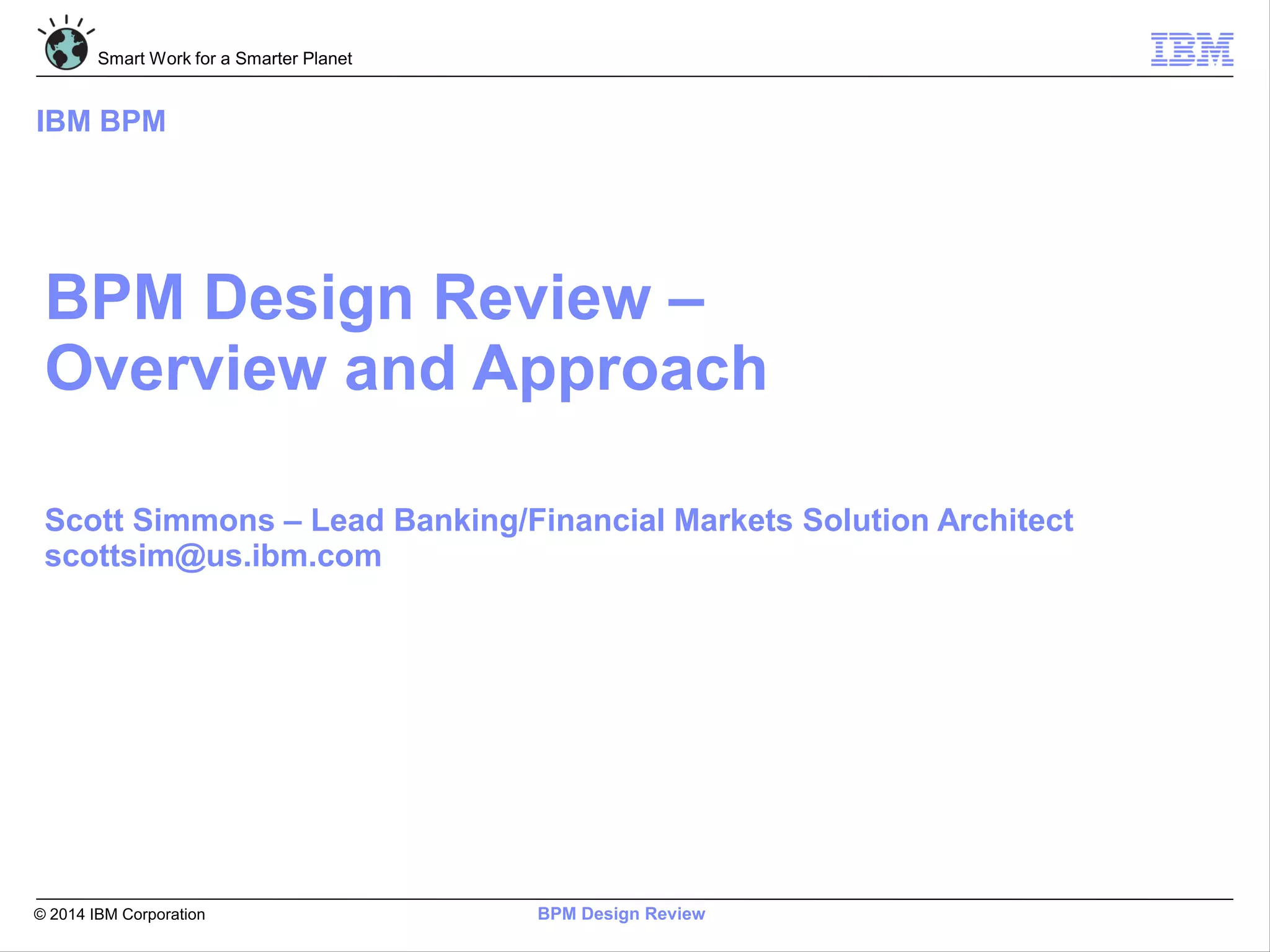 BPM Design Review Approach | PPT