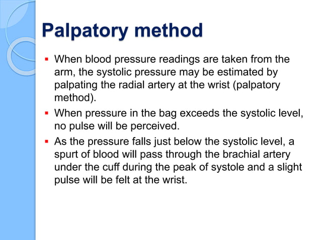 Measurement of blood pressure in humans | PPTX | Heart and ...