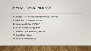 Bp measurement.pptx | Heart and Cardiovascular Diseases | Diseases and ...