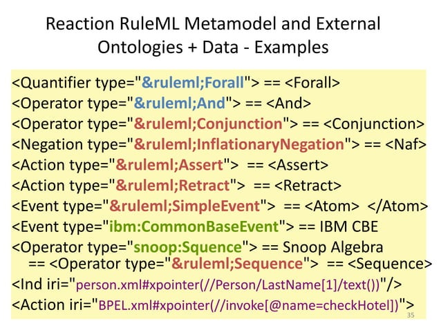 Semantic Complex Event Processing with Reaction RuleML 1.0 and Prova 3.0 | PPT