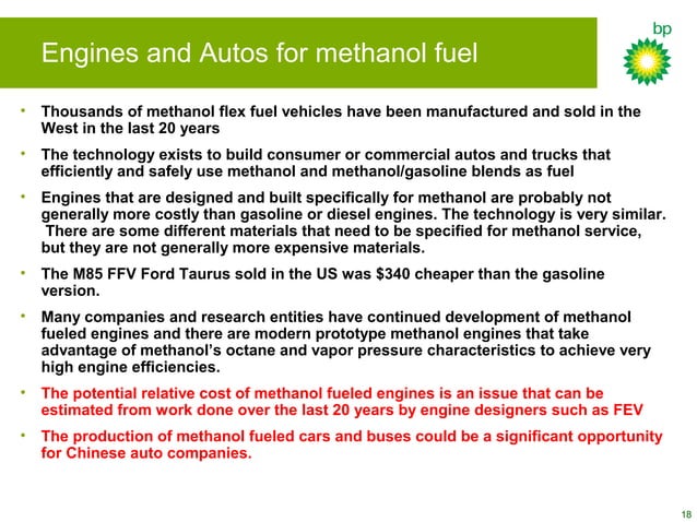 Bp methanol presentation to China ndrc for methanol as fuels 2006 | PPT
