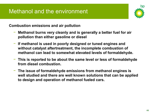 Bp methanol presentation to China ndrc for methanol as fuels 2006 | PPT