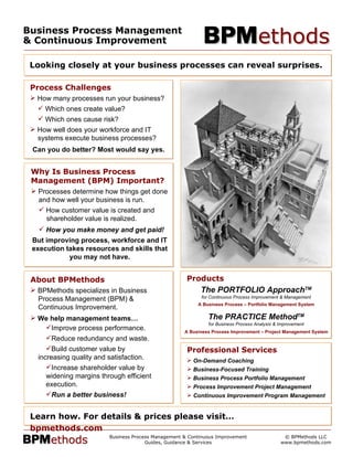 BPMethods Company Brochure | PPT