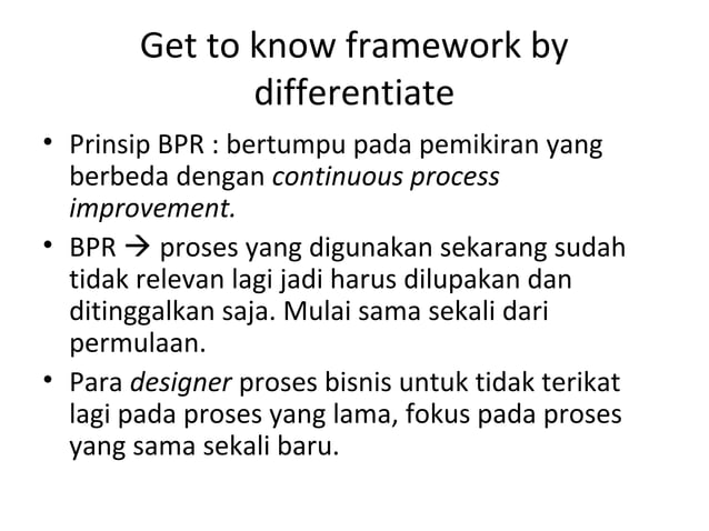 Bpm framework overview & guidelines - learn by characteristics | PPT