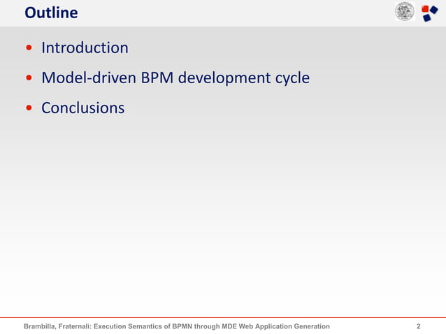 Execution Semantics of BPMN through MDE Web Application Generation, using BPMN and WebML. BPMN ...