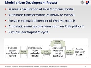 Execution Semantics of BPMN through MDE Web Application Generation, using BPMN and WebML. BPMN ...