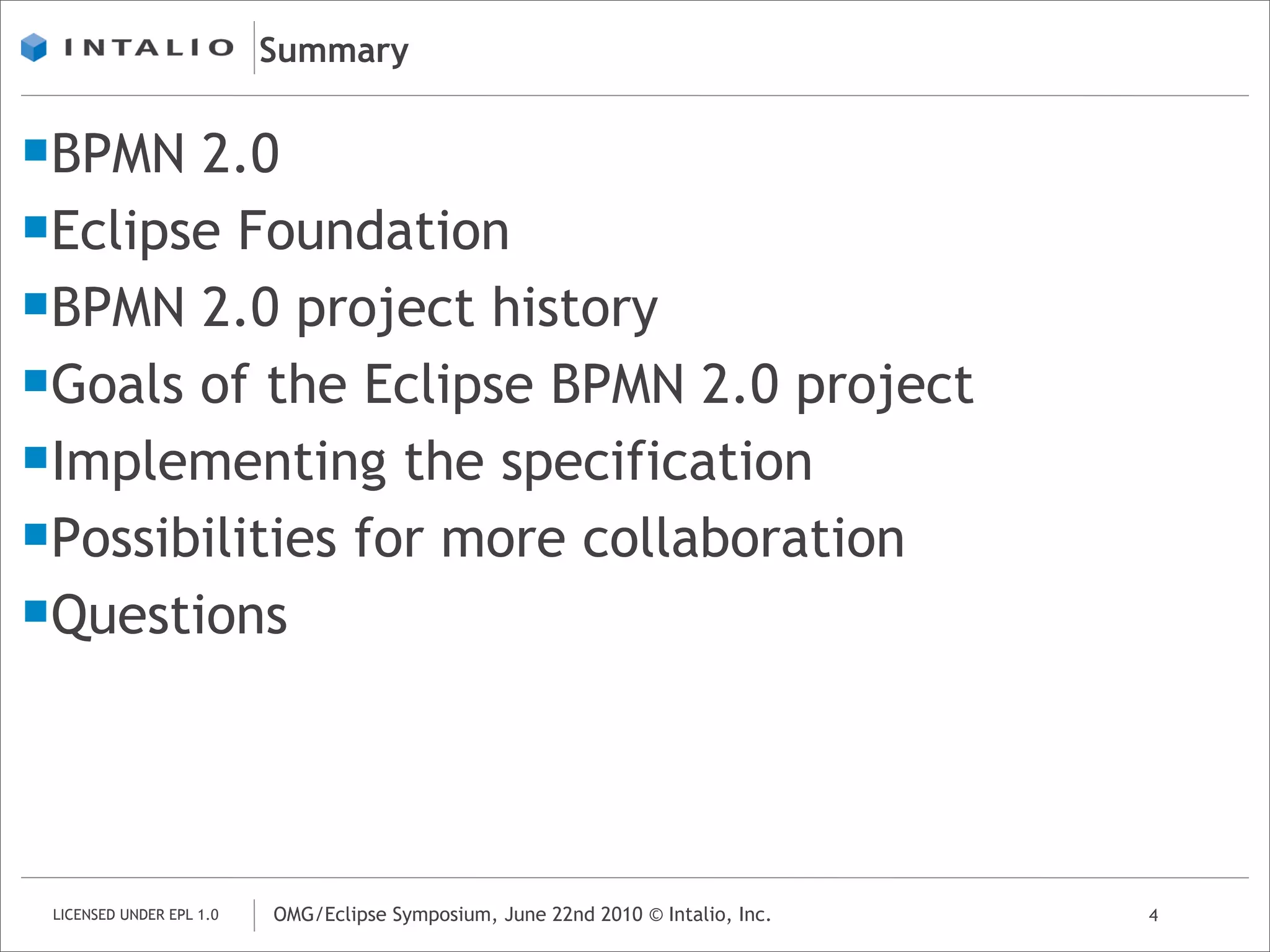 Bpmn 2.0 Eclipse OMG/Symposium | PDF