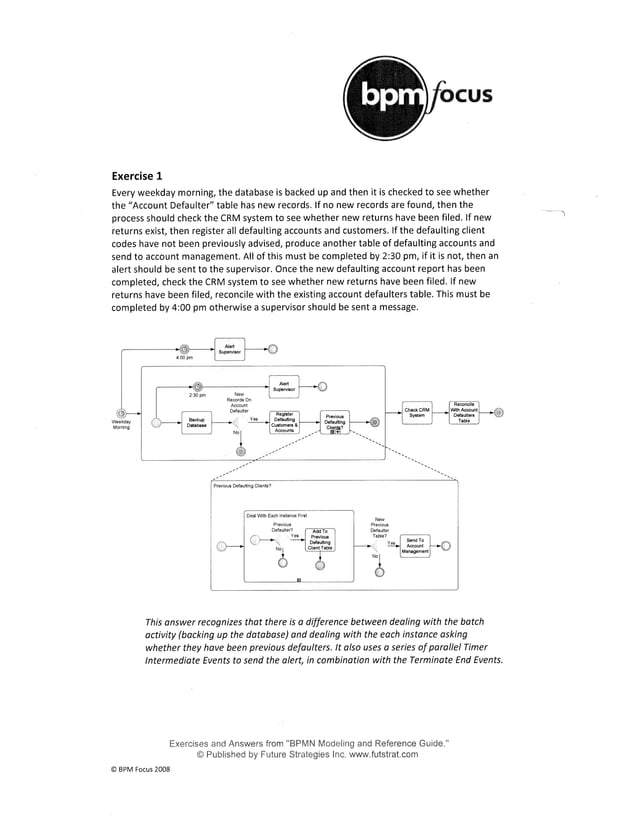 Bpmn exercises and solutions | PDF