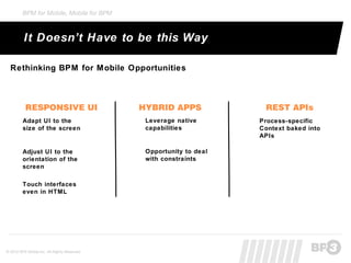 BPM for Mobile, Mobile for BPM | PPT | Computer Software and ...