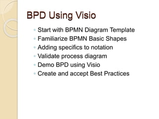 BPMN Introduction and BPD in Visio | PDF