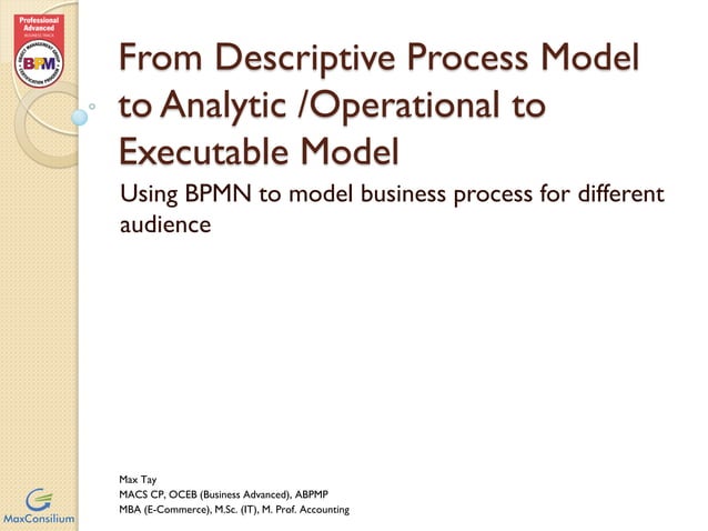 BPMN Process Modeling Levels | PPTX