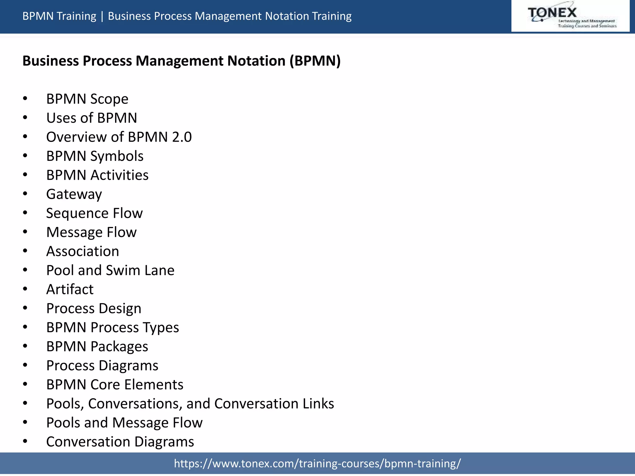BPMN Training - Business Process Management Notation Training | PPT