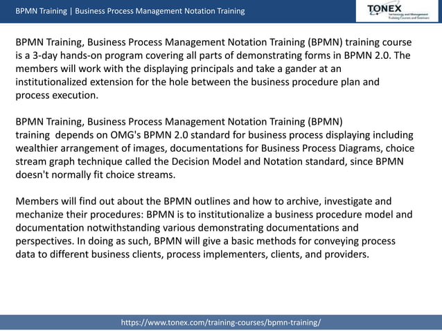 BPMN Training - Business Process Management Notation Training | PPT