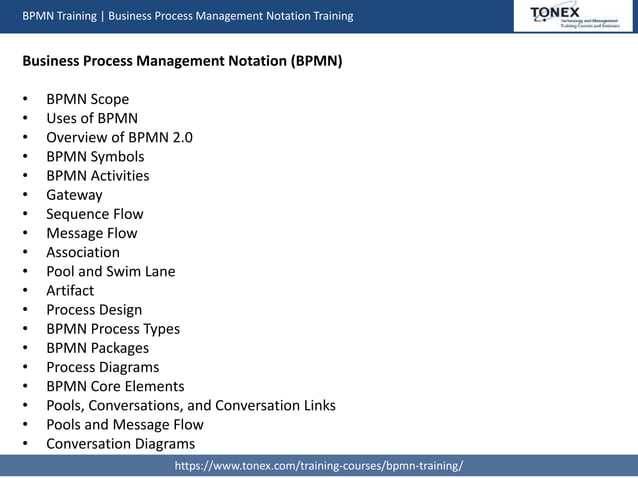 BPMN Training - Business Process Management Notation Training | PPT