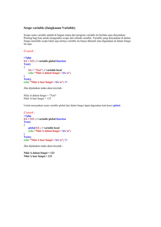 Bpmogrman berorientasi fungsi | DOCX