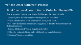 Verizon Order Fulfillment Process, Supply Chain Workflow Design Project ...